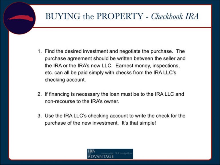 Self-Directed IRA Real Estate - Buying The Property with A Checkbook ...